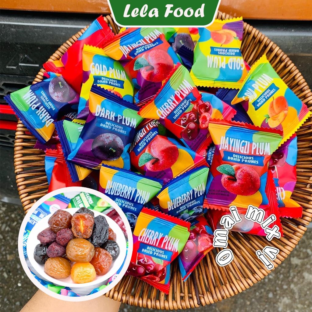 Ô Mai Mix Vị Colorful Plum Mix 4 Vị Việt Quất, Cherry, Mận Táo Đỏ Chua ...