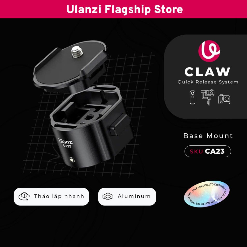 Ulanzi CA23 Claw Quick Release Ngàm tháo lắp nhanh chống trượt cho DJI ...