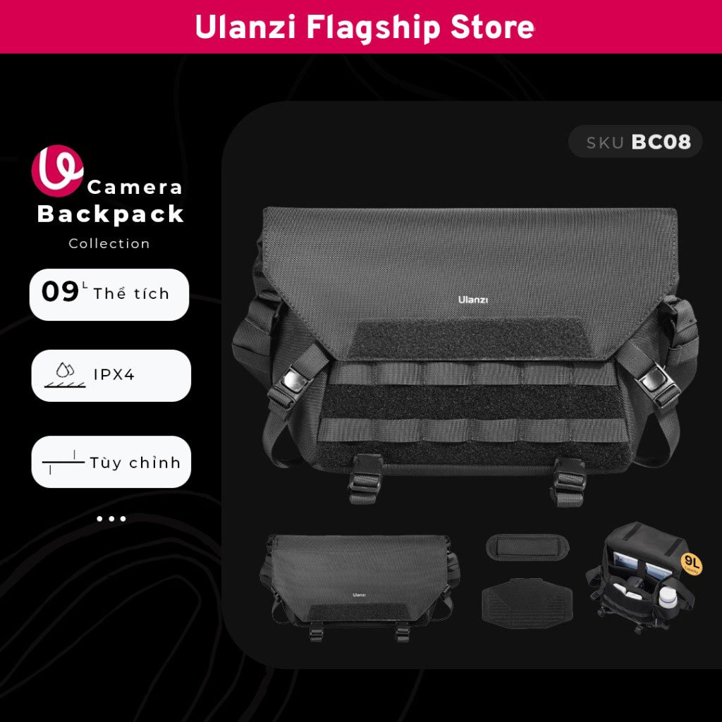 Ulanzi BC08 - Túi đeo chéo đựng phụ kiện máy ảnh dung tích 9L chính hãng | Shopee Việt Nam