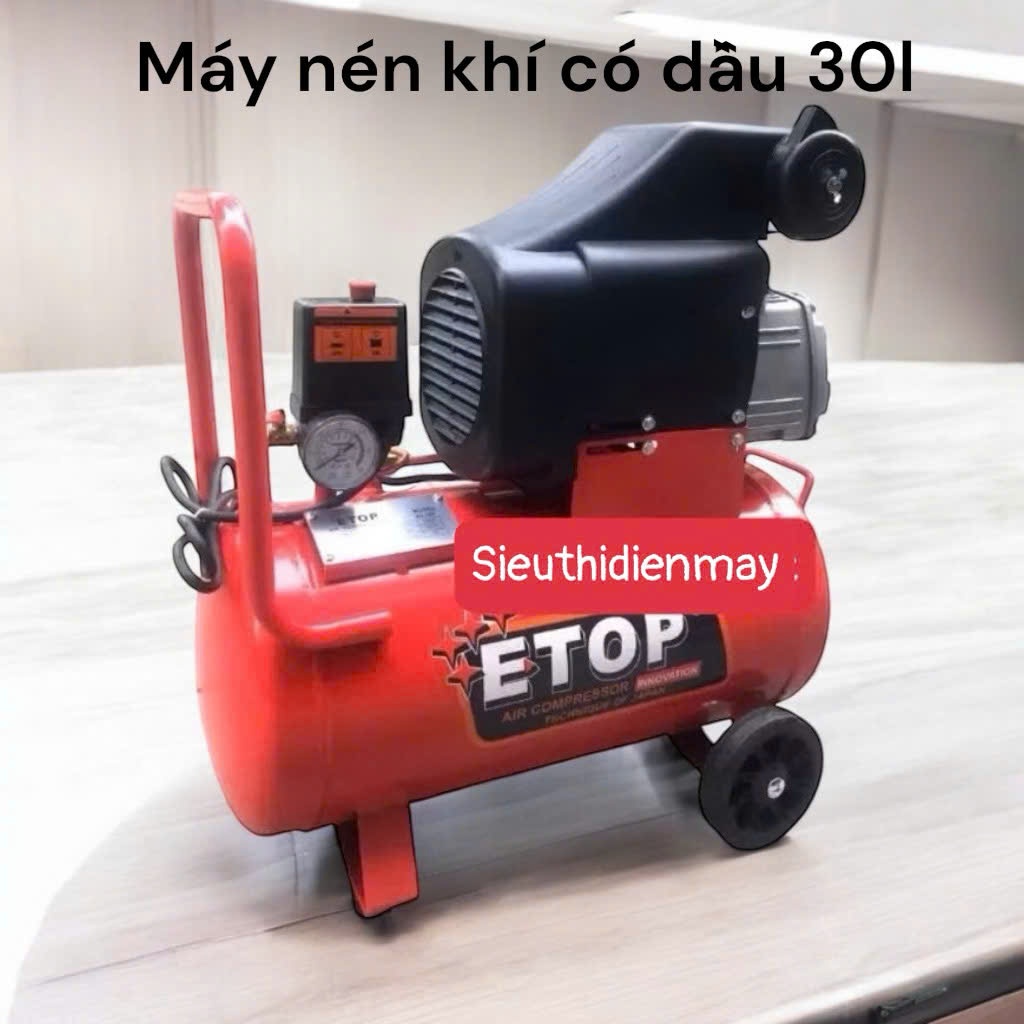 Máy nén khí,Máy bơm hơi,Máy Nén Khí Có Dầu ETOP XH-3PF. 30L- CS 1500W- 100% Lõi Đồng. | Shopee ...