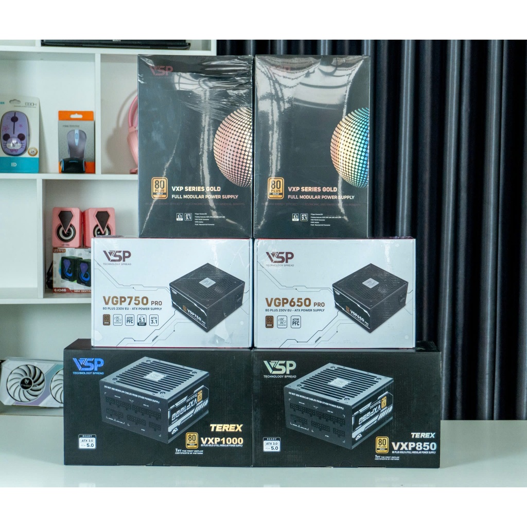 Nguồn VSP 80 plus Bronze VGP650BRU VGP750BRU PRO/ Gold TEREX VXP850TGD ...