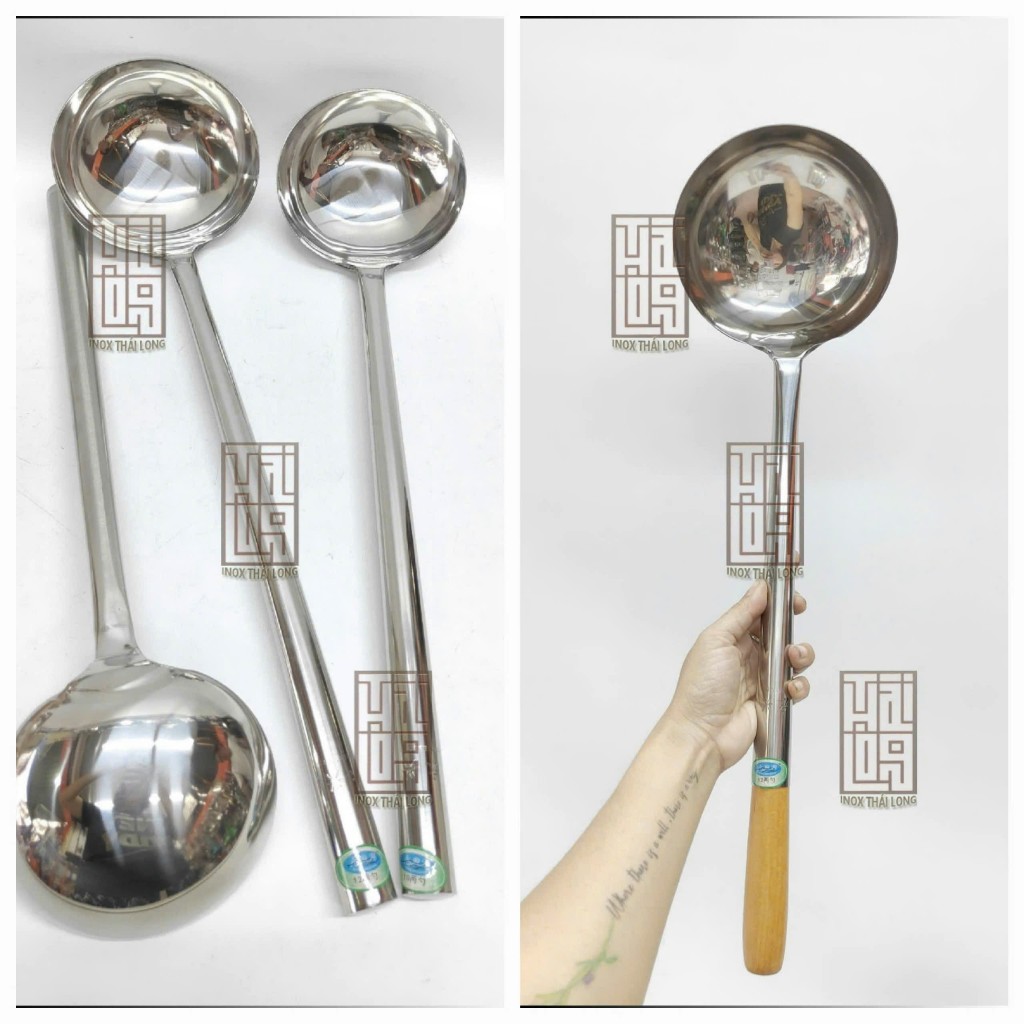 Vá/ Muôi Múc Canh Cho Bếp Quán Ăn Đủ Size ( vá thợ 8,10,12 ) | Shopee ...