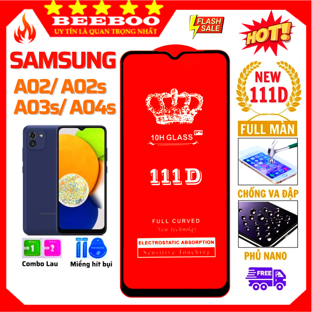 Kính cường lực Samsung A02S / A02 / A03s / A03 / A04s - Dán Full màn hình điện thoại - Độ trong ...