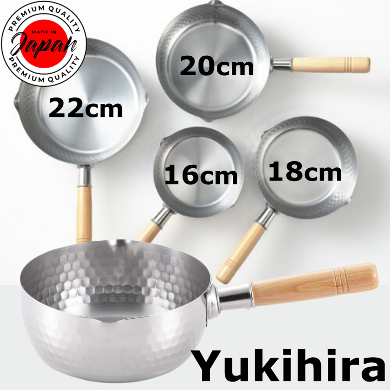 Yoshikawa IH/Gas compatible Yukihira pot [16cm/18cm/20cm/22cm/Lid] Made in Japan Stainless steel ...