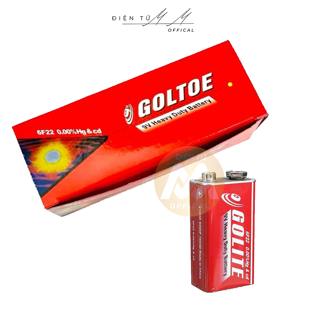 [1 HỘP 10 VIÊN] PIN 9V ĐỎ VUÔNG | Shopee Việt Nam