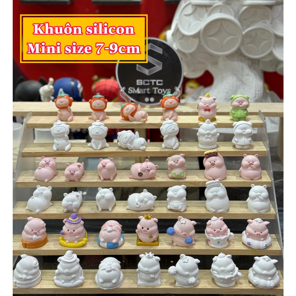 Khuôn silicon mini heo con nhiều biểu cảm | Shopee Việt Nam