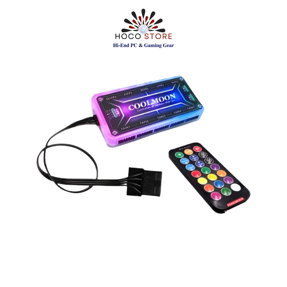 Combo Hub + remote Coolmoon Fan RGB l Hoco Store PC | Shopee Việt Nam