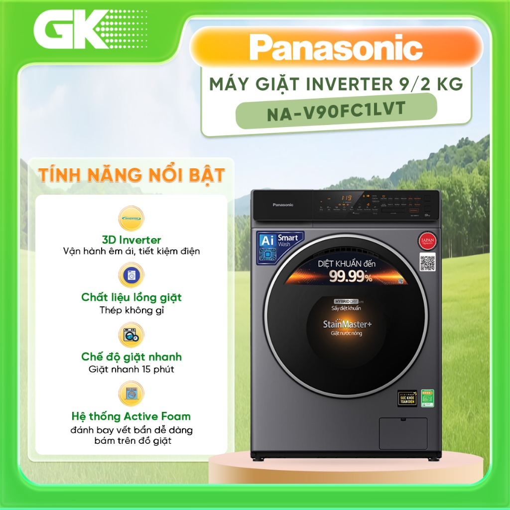 NA-V90FC1LVT - Máy giặt sấy Panasonic NA-V90FC1LVT Chế độ giặt: 16 chế độ | Shopee Việt Nam