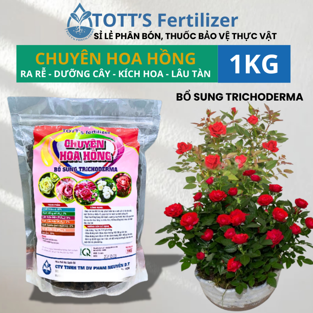Phân bón chuyên cho hoa hồng gói 1kg TOTT's fertilizer | Shopee Việt Nam