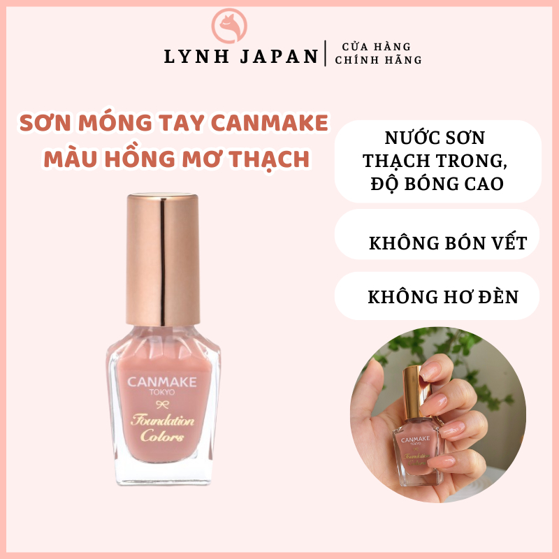 Sơn móng màu hồng mơ thạch FC06 Canmake Foundation Color Nhật Bản | Shopee Việt Nam