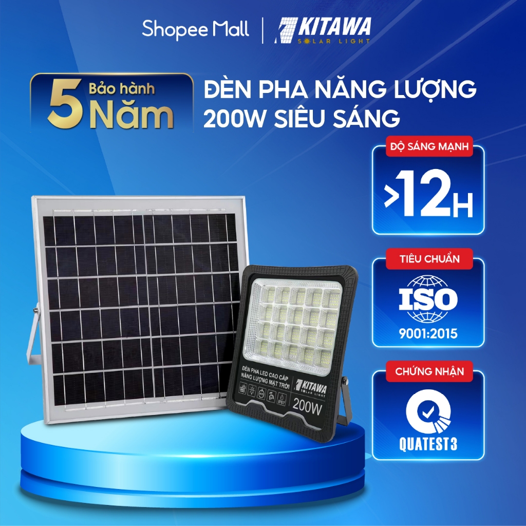 Đèn Pha Năng Lượng Mặt Trời 200W KITAWA - DP17.200 | Shopee Việt Nam