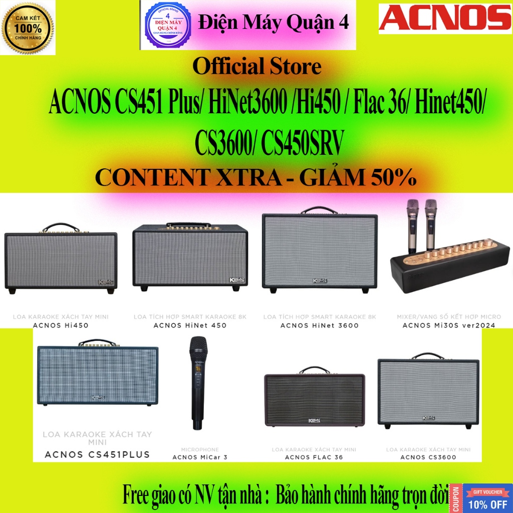 {Content XTRA-50%} Loa Karaoke ACNOS CS451 Plus/ HiNet 3600 /Hi450 ...