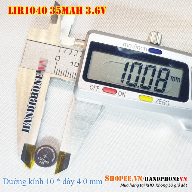 Pin 1040 LIR1040 3.6V 35mAh pin cúc thay thế cho tai nghe Bluetooth ...