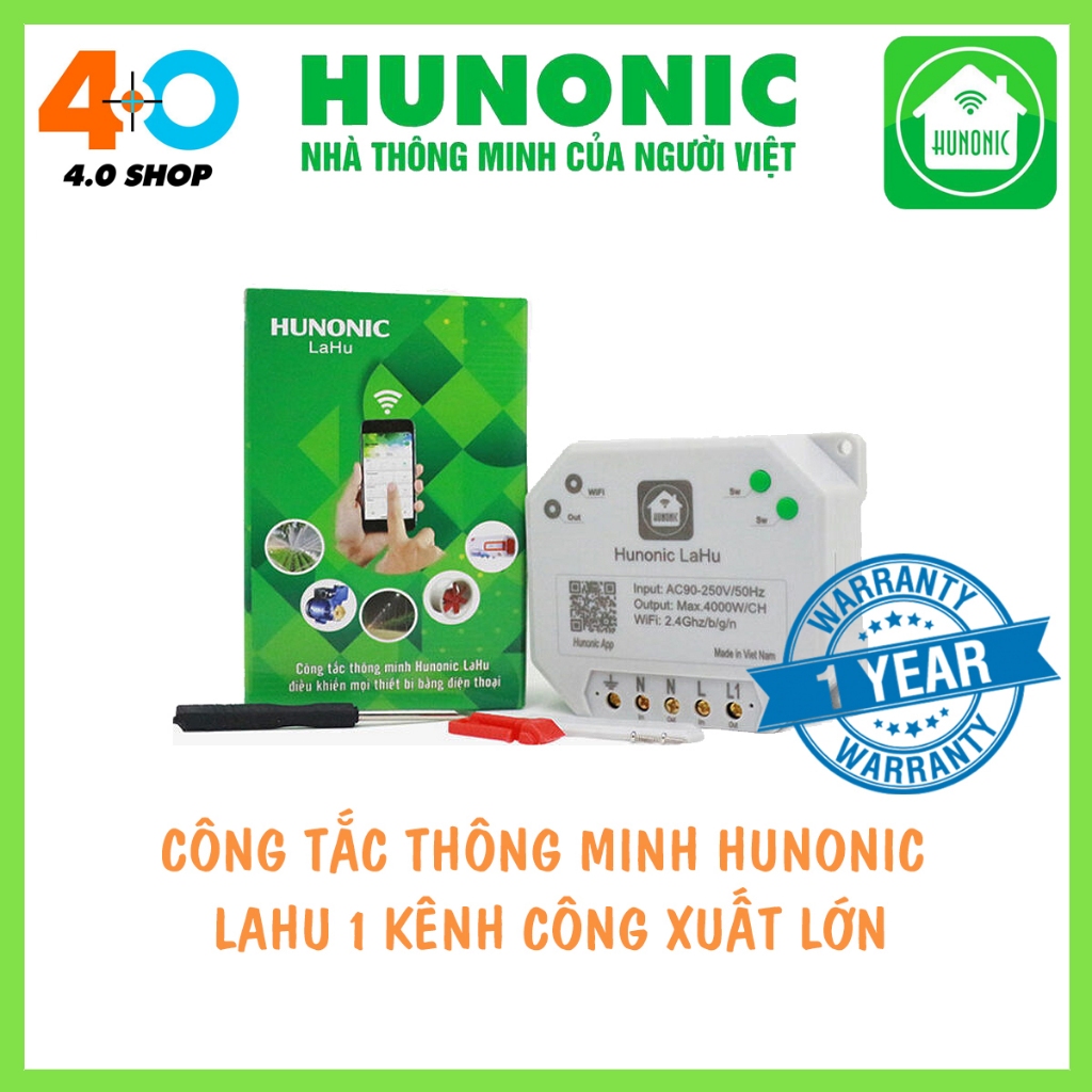 Công tắc Hunonic Lahu 1 kênh Công Suất Lớn 4000W điều khiển mọi thiết ...