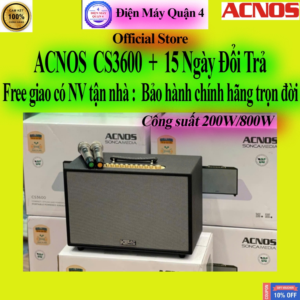 Loa Karaoke Acnos CS3600 , Bass 25cm , Hàng chính hãng | Shopee Việt Nam