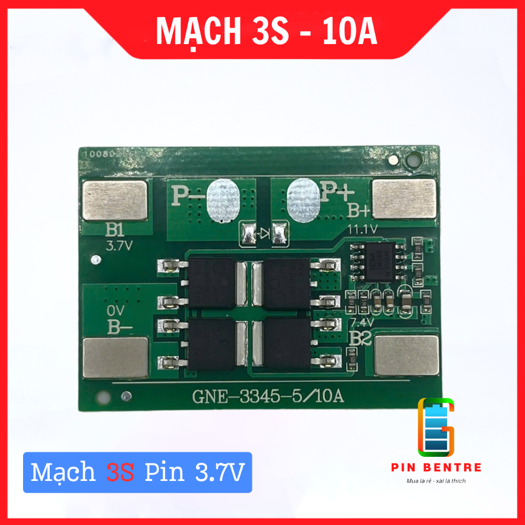 Mạch BMS 3S-10A 12.6V Sạc/Xả và Bảo Vệ Pin Li-ion 3.7V | Shopee Việt Nam