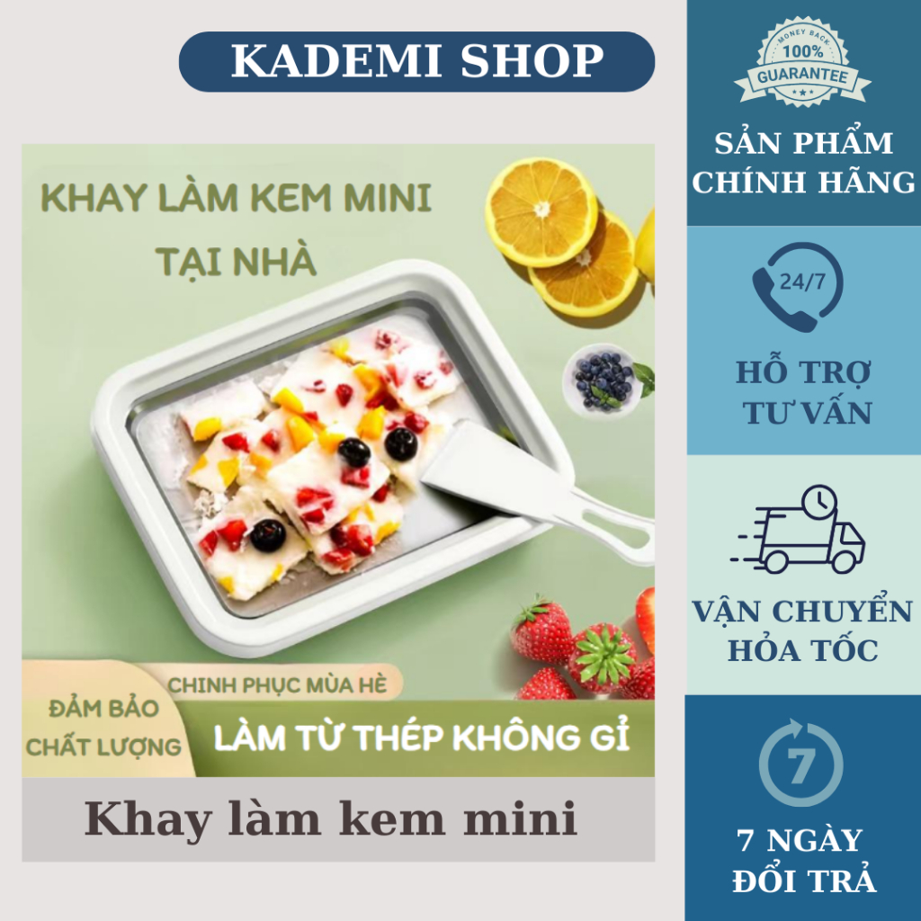 Máy Làm Kem Tự Chế Trái Cây, Máy Làm Đá Nhỏ Chiên Khay Làm Kem Chiên ...
