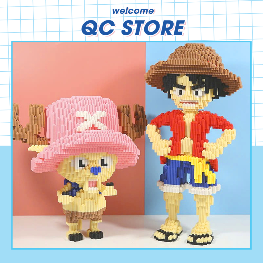 Luffy mô hình one piece mini zoro choper lắp ráp xếp hình anime to cỡ ...