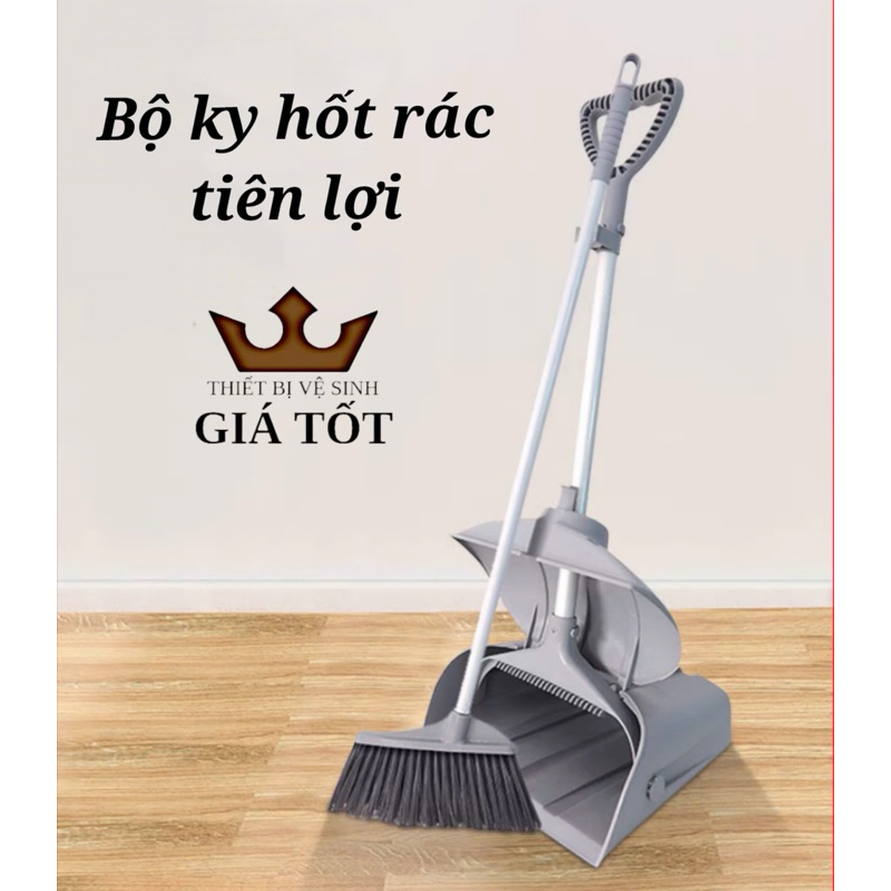 Bộ ky hốt rác có nắp đậy và chổi nhựa cao cấp hàng chính hãng | Shopee ...