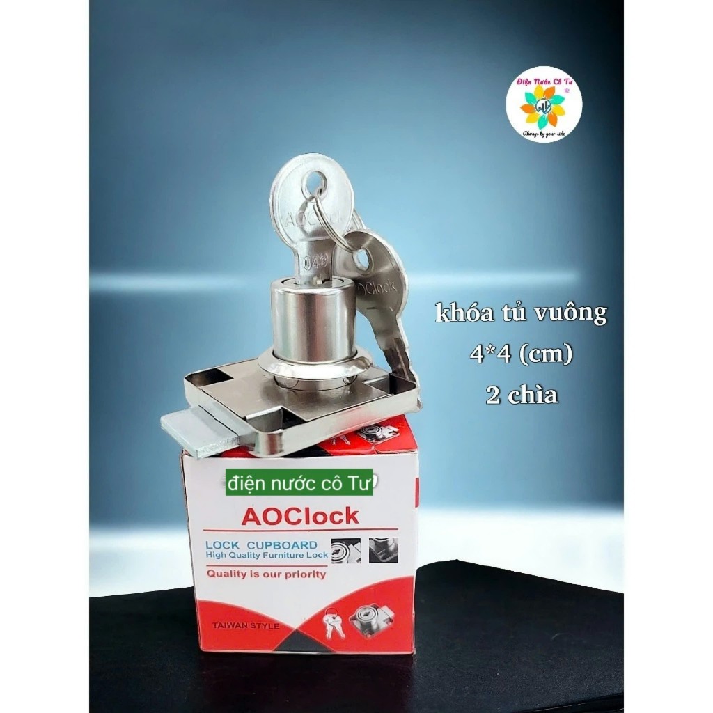 (2 chìa) Khóa tủ vuông xi trắng hiệu Xiaoboshi - ổ khóa hộc tủ - tủ ...