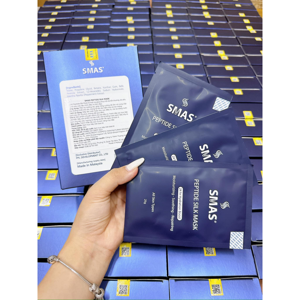 Smas Peptide Silk Mask Mặt Nạ Phục Hồi Cấp Ẩm Cao Cấp | Shopee Việt Nam