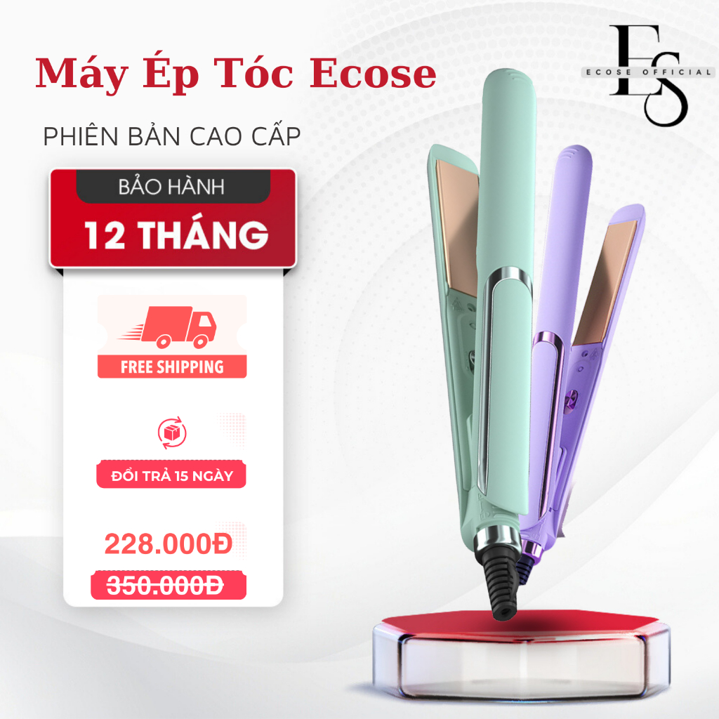 Máy ép tóc cao cấp đa năng ECOSE phiên bản mới, duỗi thẳng tóc, uốn tóc ...