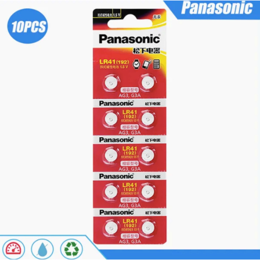 Pin AG3 LR41 192 Panasonic vỉ đóng 10 viên dùng thay nhiệt kế | Shopee ...
