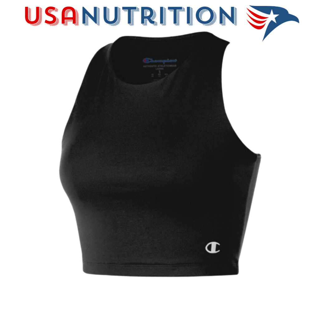 Champion Contour Cropped Tank: Áo ba lỗ thể thao Black | Shopee Việt Nam