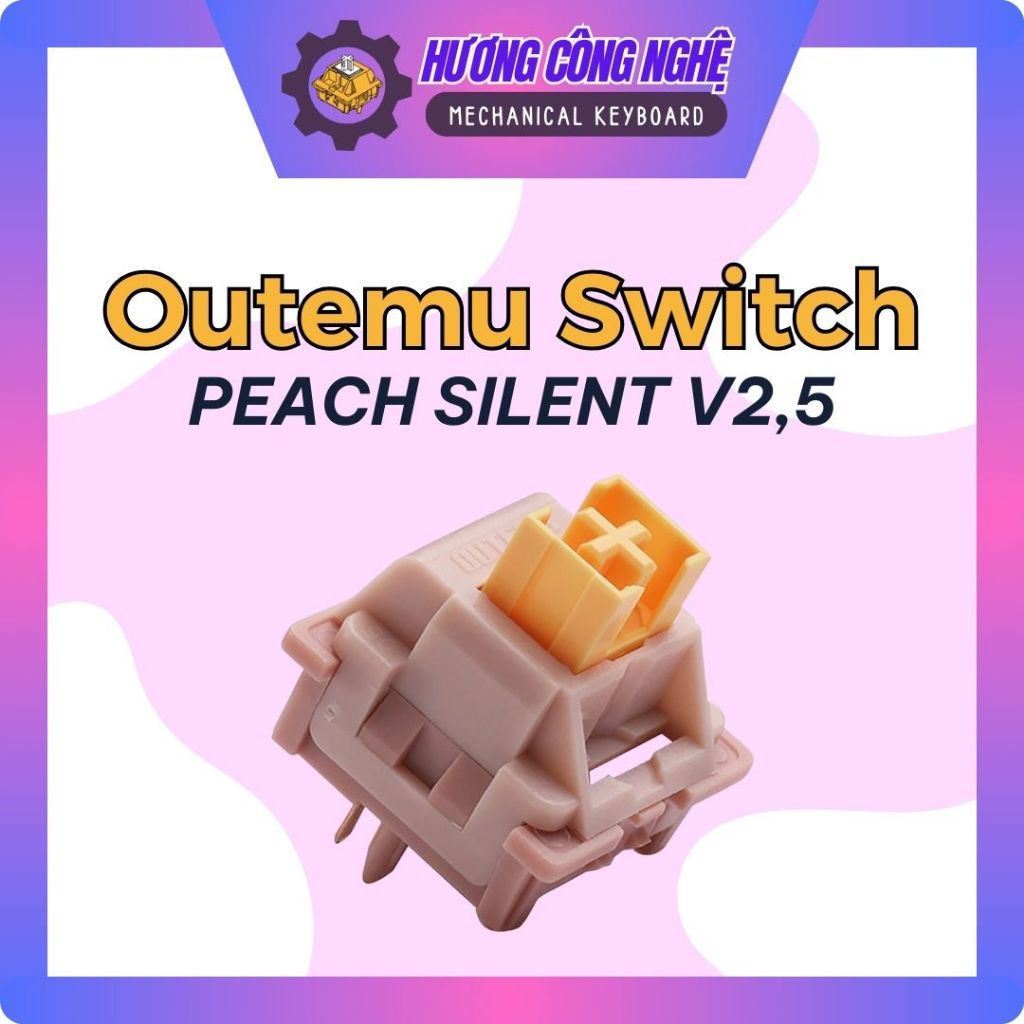 Switch Outemu Silent Peach V2 - Không tiếng ồn cho bàn phím - Switch im lặng - lực nhấn 45g ...