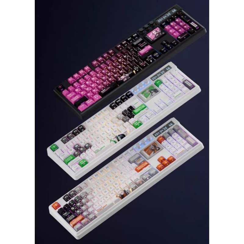 (Sẵn hàng) Bàn phím cơ Fullsize Skyloong Gk104, Gk87 pro tích hợp màn ...