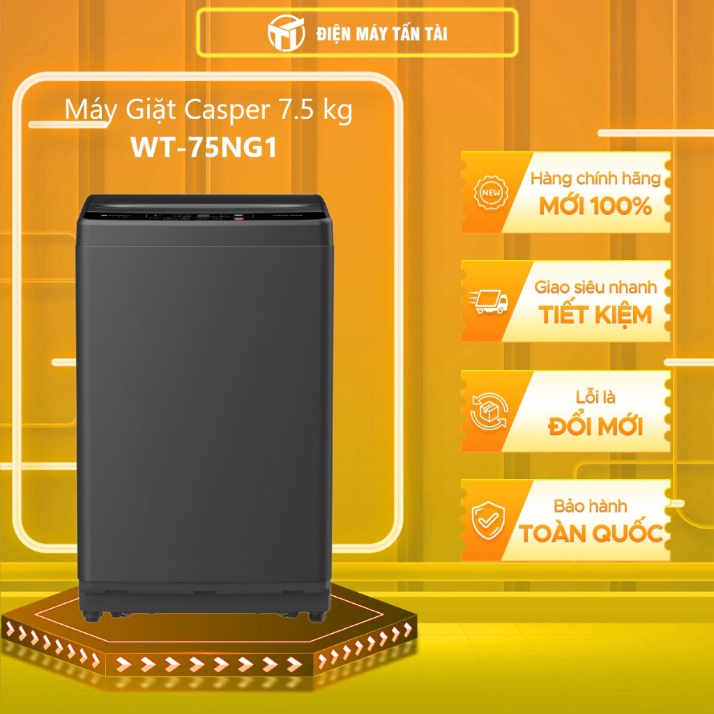 WT-75NG1 - Máy Giặt Casper 7.5 kg WT-75NG1 - Bảo Hành Chính Hãng - GIAO TOÀN QUỐC | Shopee Việt Nam