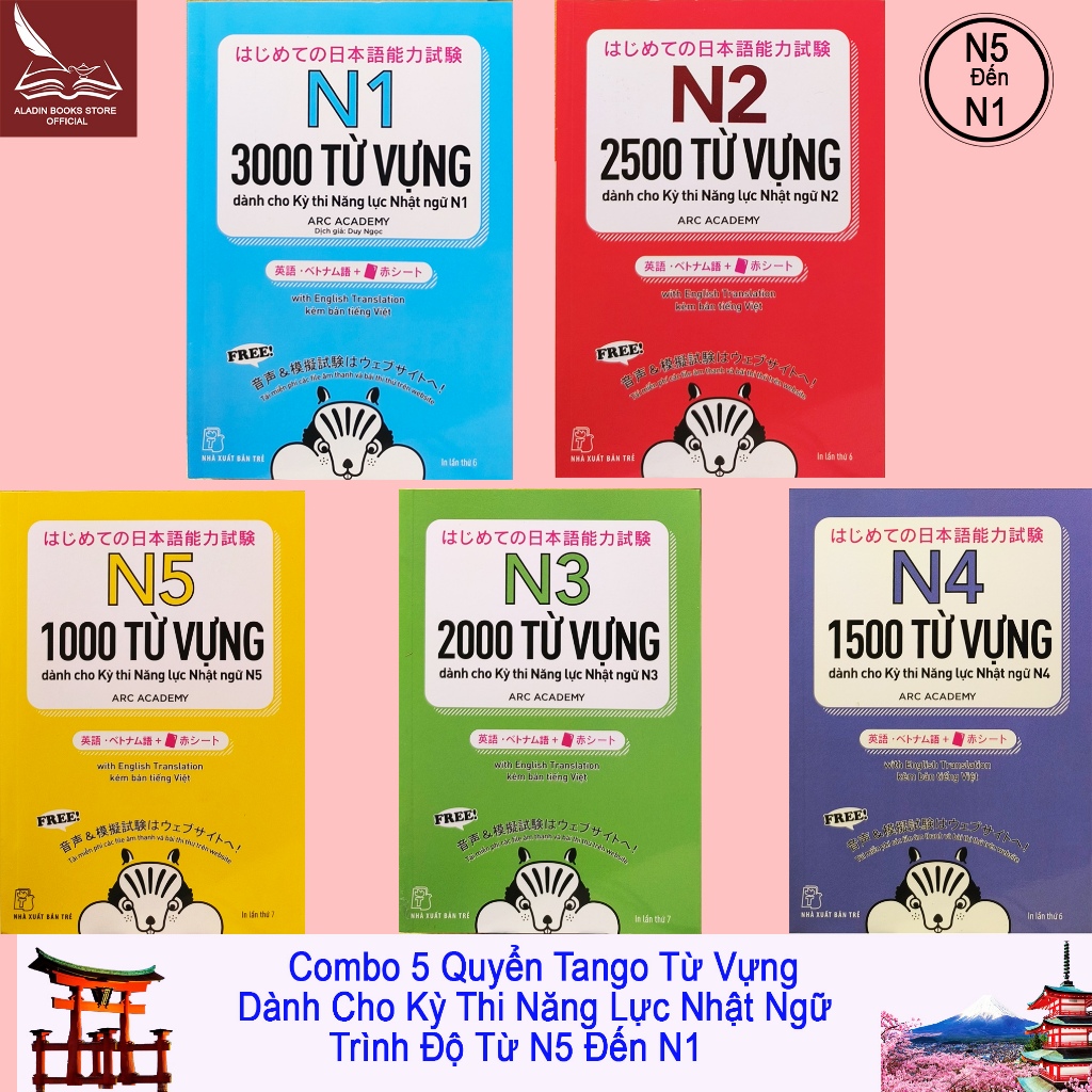 Sách-Combo Bộ 5 Quyển Tango Từ Vựng Dành Cho Kỳ Thi Năng Lực Nhật Ngữ ...