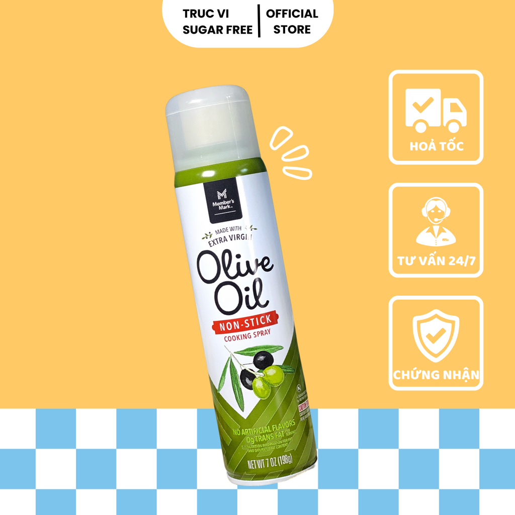Dầu Olive Extra Vigin MEMBER'S MARK Dạng Xịt 0 Calo [eat clean , keto , gymer , tiểu đường,ăn ...