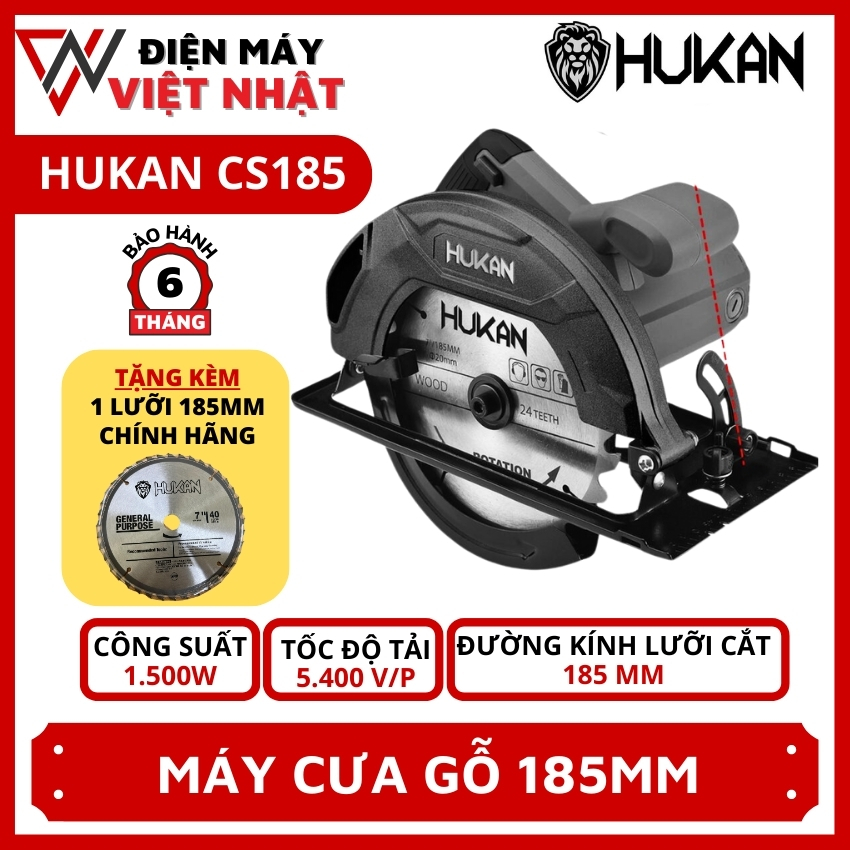 Máy cưa gỗ cầm tay Hukan HK-G2-CG185N bản mới nâng cấp, công suất lớn 1 ...