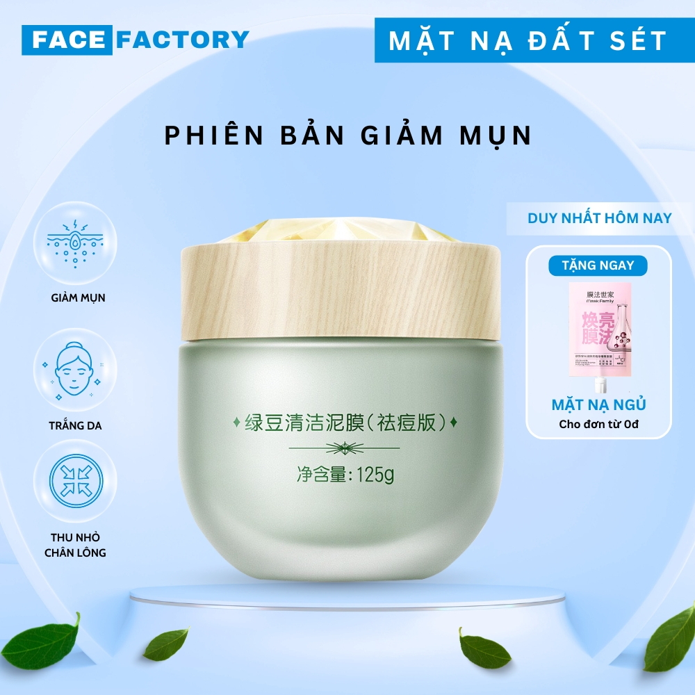 Mặt Nạ Đất Sét Bùn Đậu Xanh Làm Sạch Se Khít Lỗ Chân Lông Loại Bỏ Mụn Đầu Đen 125g FACEFACTORY ...