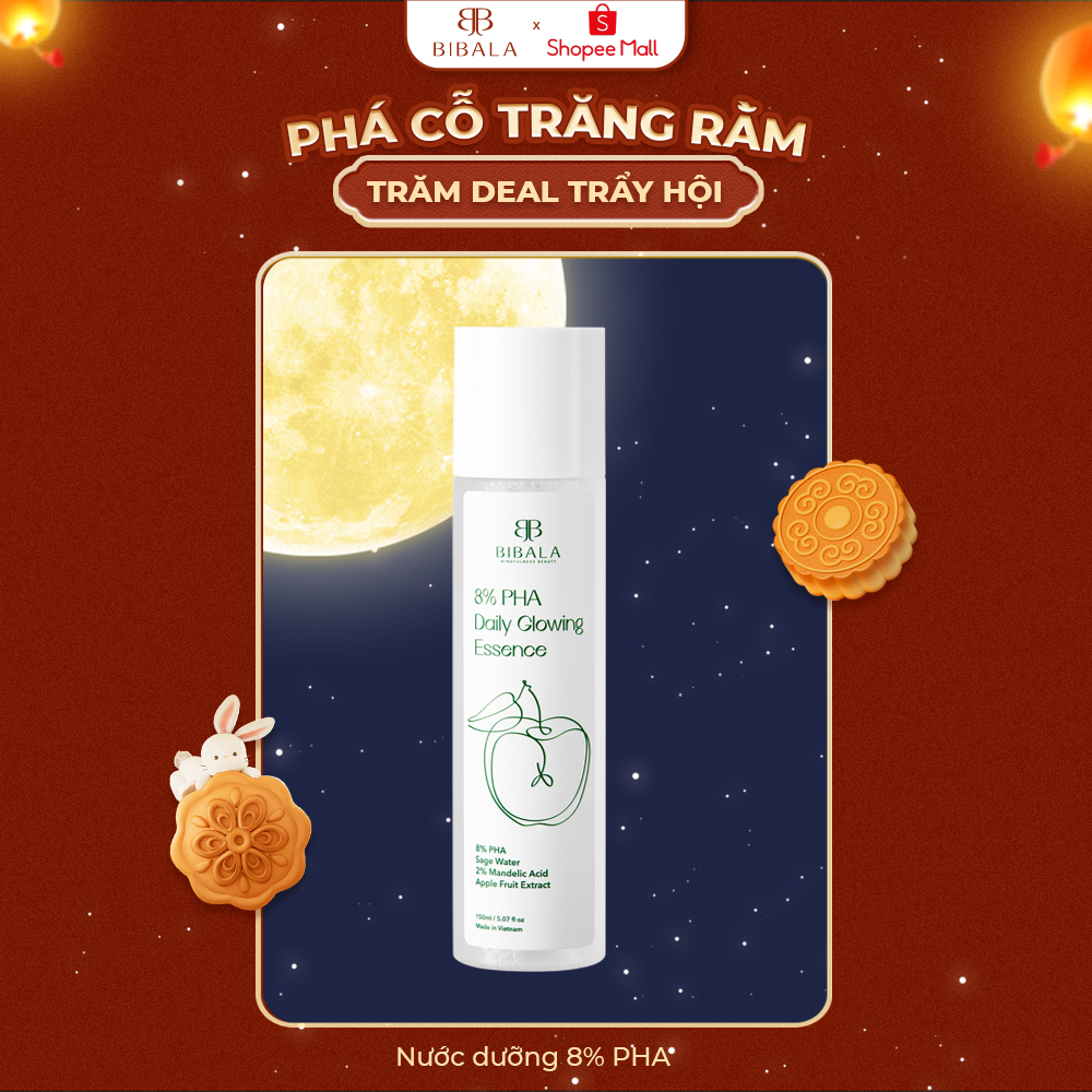 8% PHA Daily Glowing Essence 150 ml - Nước dưỡng sáng, tẩy TBC, ngừa mụn cho da Bibala | Shopee ...