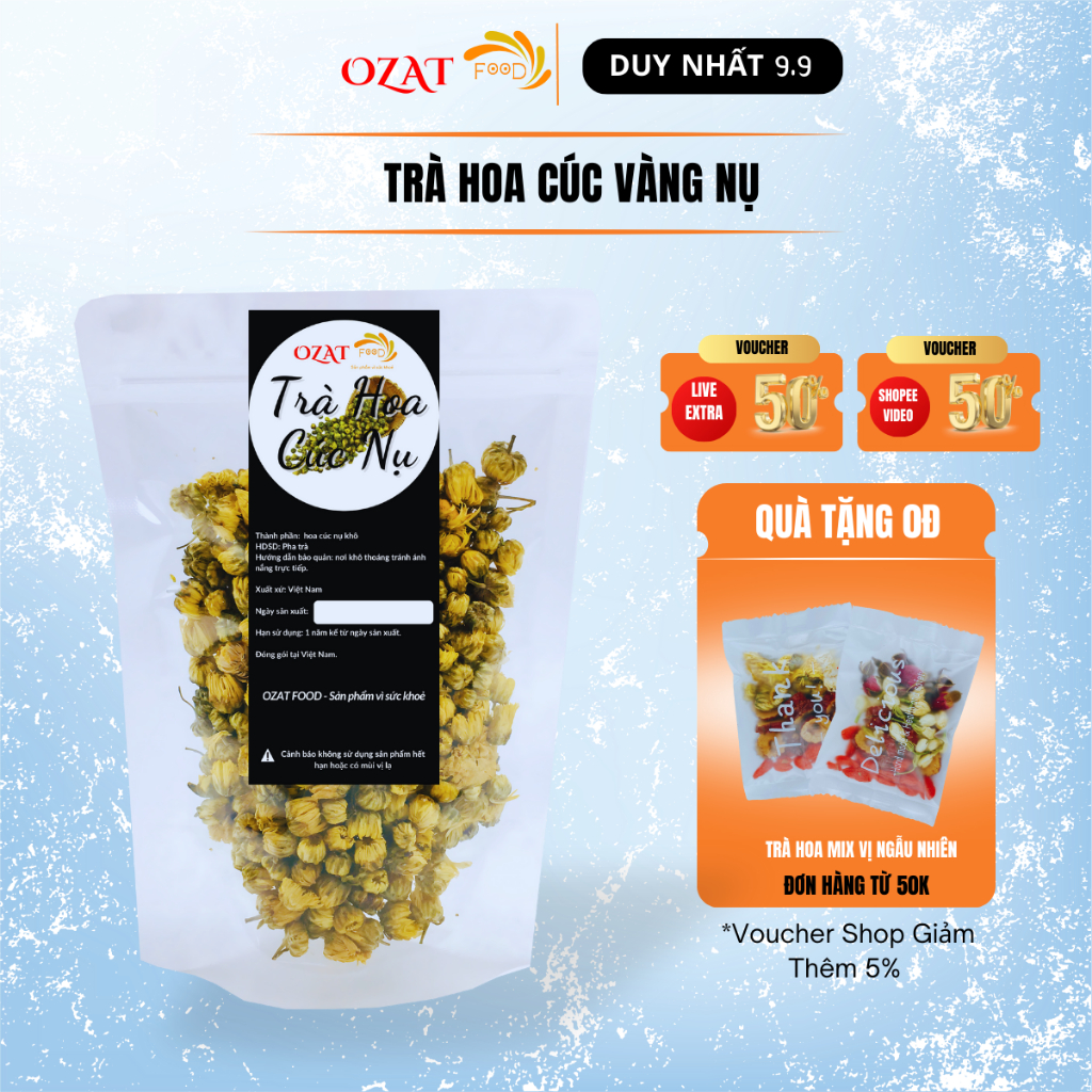 Trà hoa cúc nụ ngủ ngon giảm căng thẳng stress an thần 50G-100G | OZAT ...
