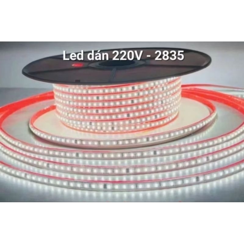 Đèn Led dán 220 V - 2835 có keo dán sẵn bán theo mét | Shopee Việt Nam