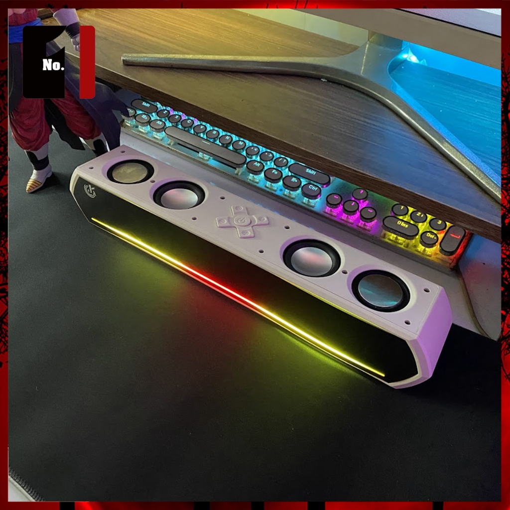 Loa Máy Tính Gaming Soundbar Bluetooth Để Bàn Màu Trắng JK-1119 Led Rgb ...
