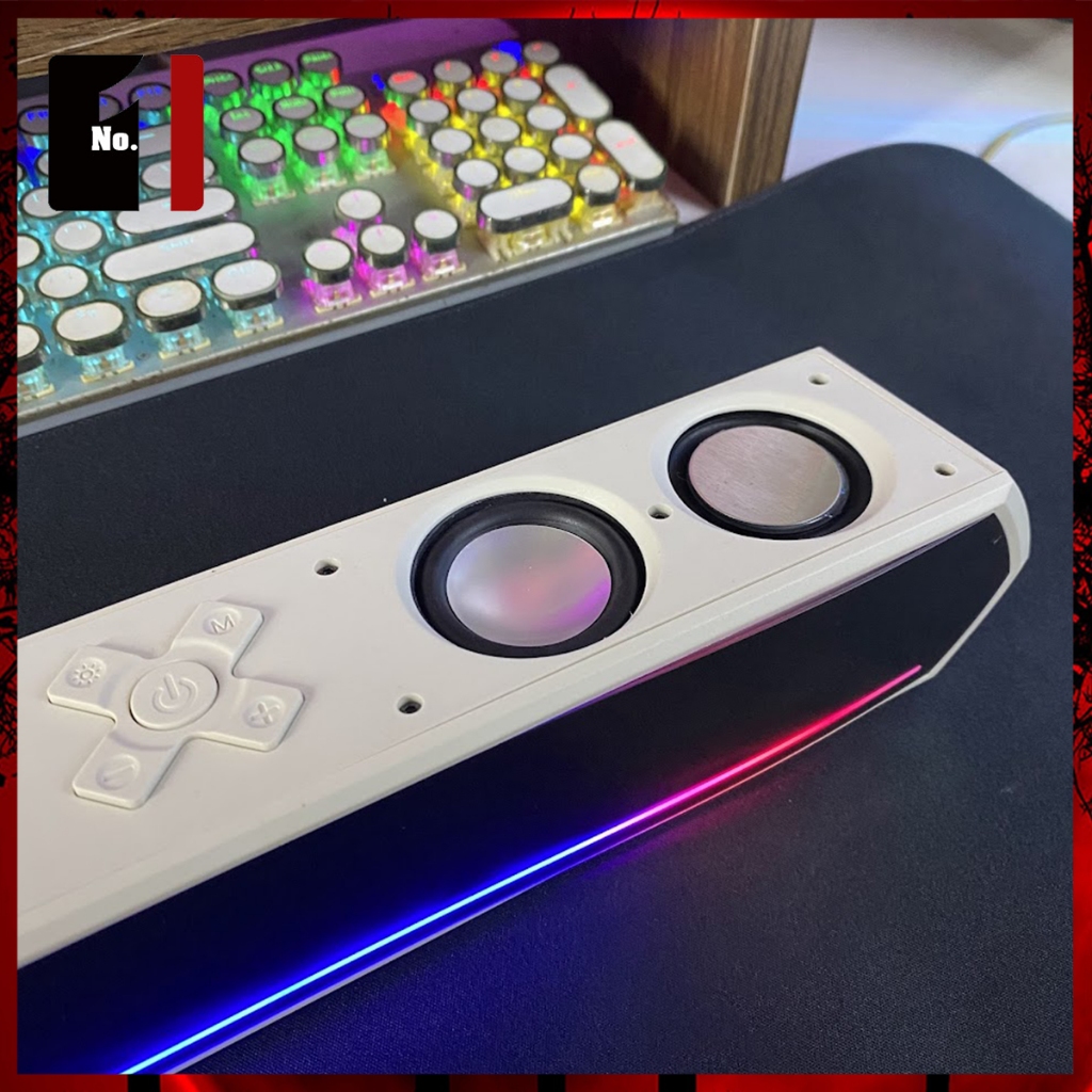 Loa Máy Tính Gaming Soundbar Bluetooth Để Bàn Màu Trắng JK-1119 Led Rgb ...