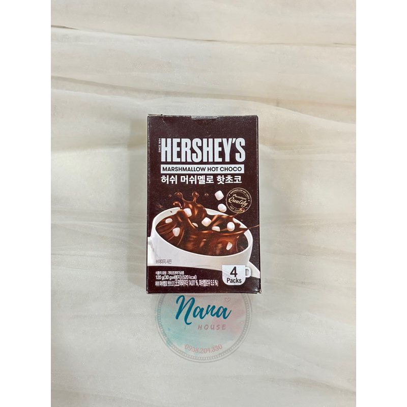 Bột socola uống cùng kẹo dẻo HERSHEY'S Marshmallow Hot Choco 120g (30g x 4 túi) | Shopee Việt Nam