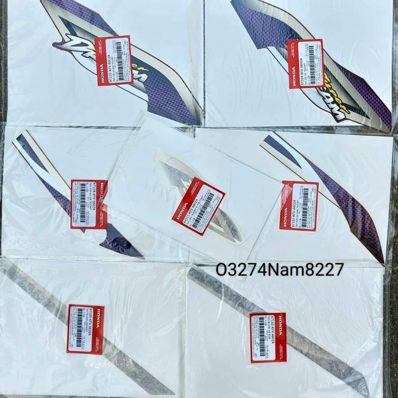 Bộ tem xe Super DREAM Việt 2004 tím zin chính hãng | Shopee Việt Nam