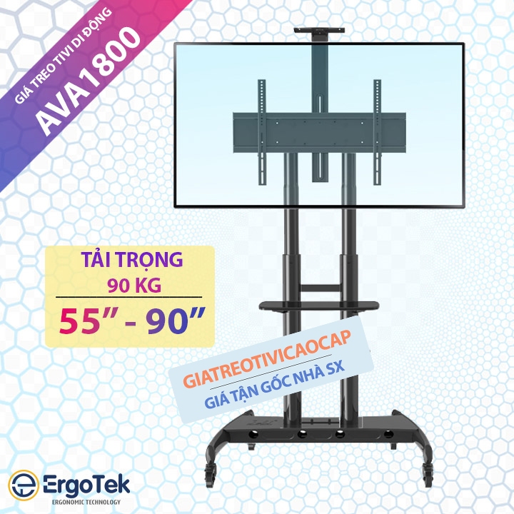 Giá Treo Tivi Di Động NB AVA1800 - 70 - 1P 55 - 90 Inch - Cột Kệ Treo Tivi Có Bánh Xe Di Chuyển ...