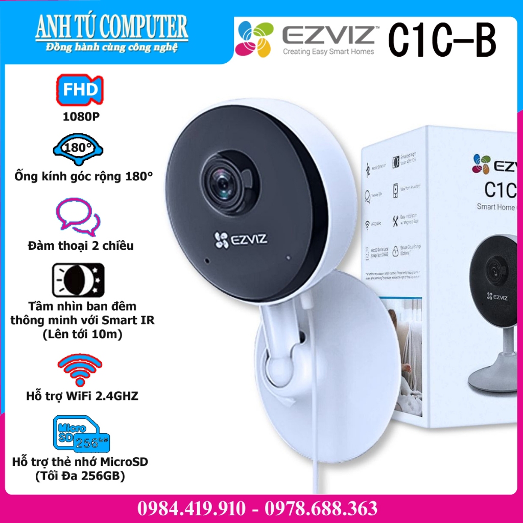 EZVIZ C1C-B 1080P – Camera IP Wifi trong nhà thông minh | Shopee Việt Nam
