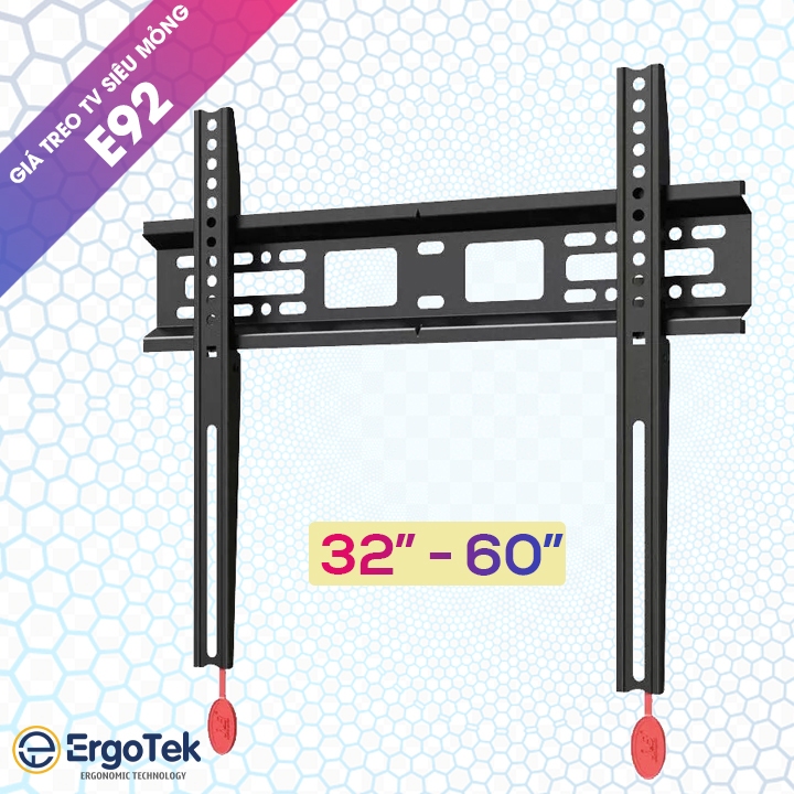 Giá Treo Tivi Siêu Mỏng 2.6 Cm ErgoTek E92 32 - 60 Inch - Khung Giá Treo Tivi Phẳng Tường [ Rẻ ...
