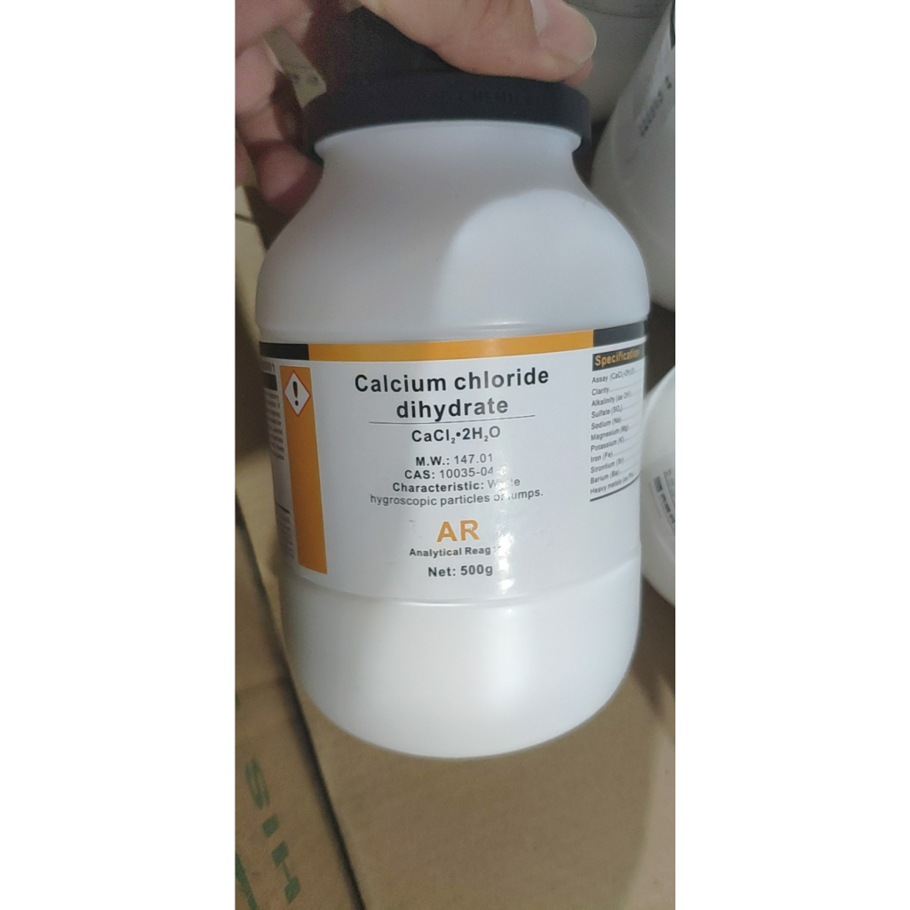 Chất Calcium chloride dihydrate (dạng bột) CAS 10035-04-8 CaCl2.2H2O lọ ...