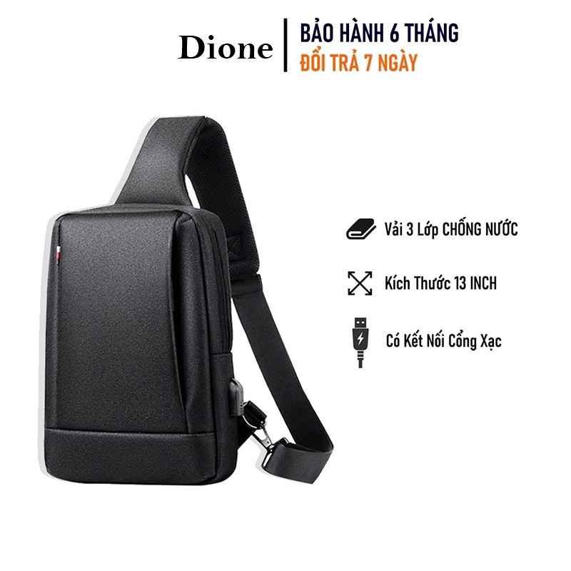 Túi đeo chéo đựng ipad laptop có kết nối cổng sạc chất liệu vải chống nước -Dione Official Store ...