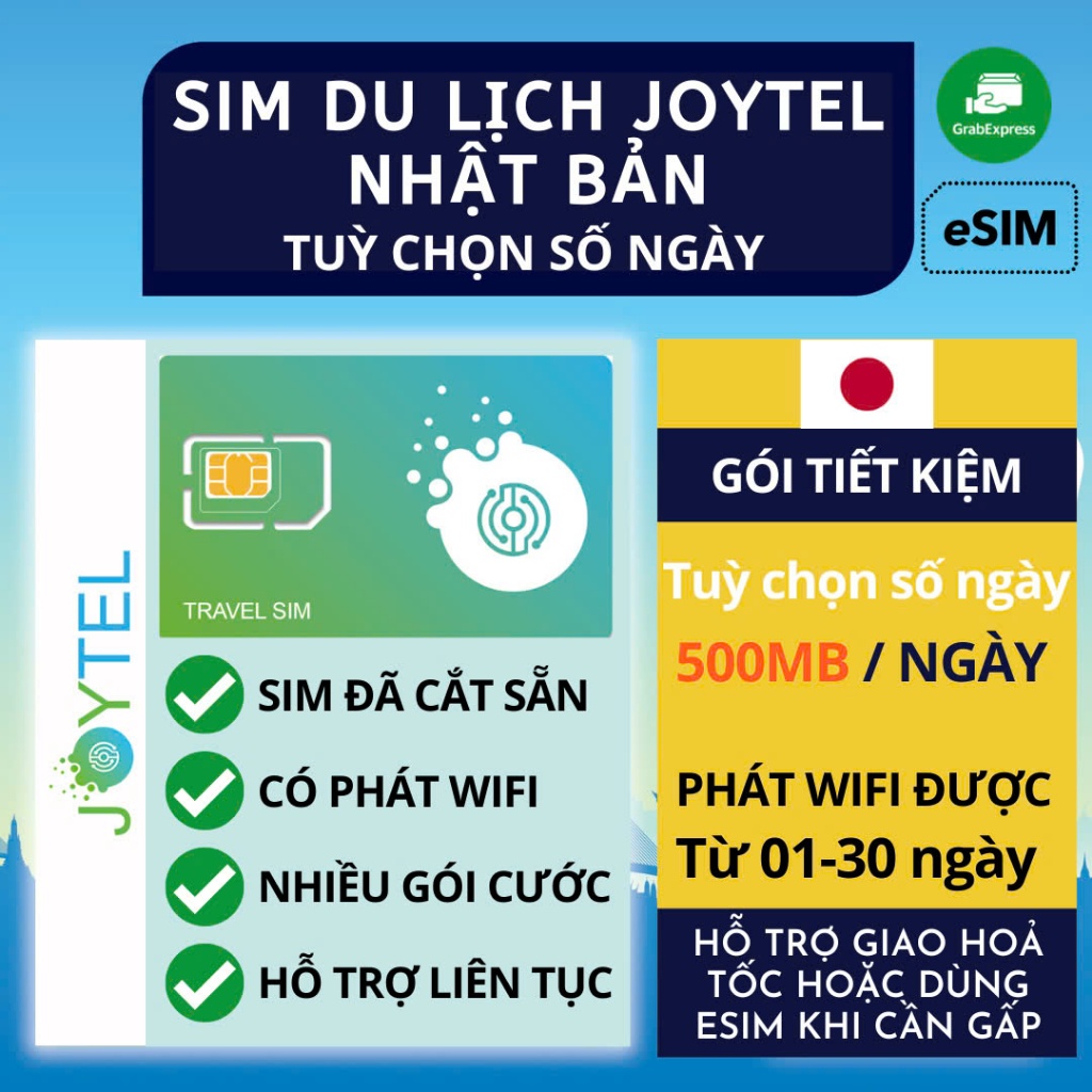 [GÓI TIẾT KIỆM] Sim du lịch Nhật Bản tốc độ cao 4G 5G tùy chọn số ngày từ 1 đến 30 ngày dùng ...