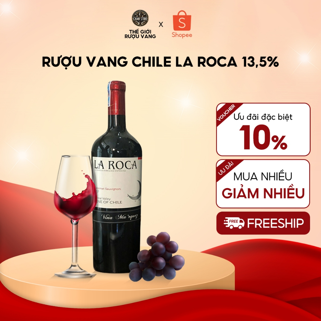 Rượu vang Chile La Roca nho Cabernet Sauvignon thượng hạng 13.5% chai ...