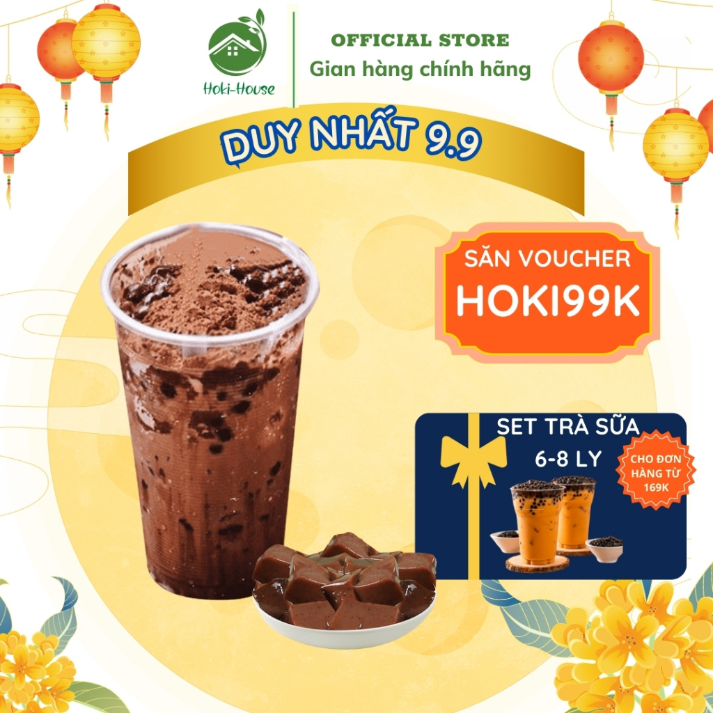 Set milo dầm Hoki House nguyên liệu làm milo dầm trân châu pudding 12 ...